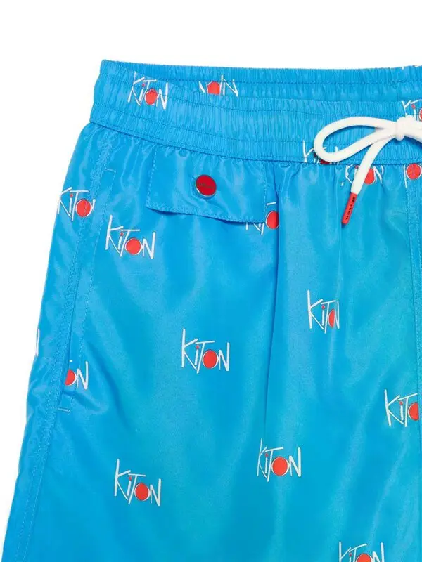 Kiton Logo-print Swim Shorts