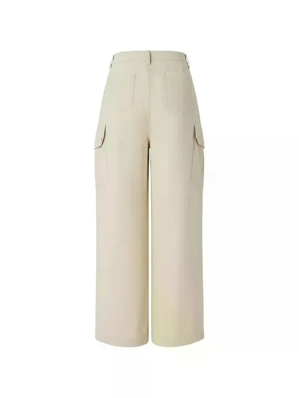 Pinko Flowing Cotton Trousers With Cargo Pockets