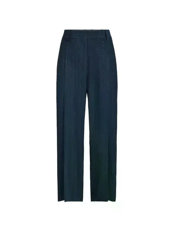 Brunello Cucinelli Chalkstripe Slouchy Trousers - Blue