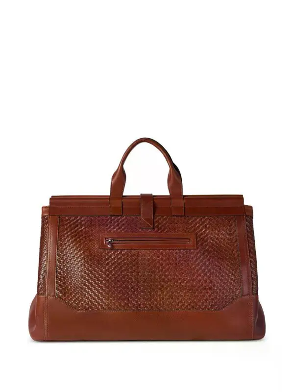 Brunello Cucinelli Braided Leather Holdall