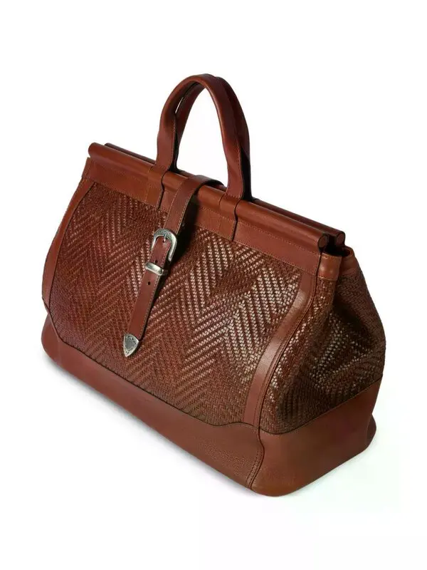 Brunello Cucinelli Braided Leather Holdall