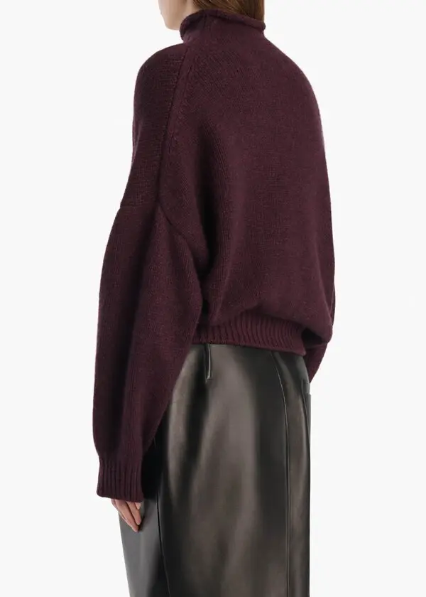 Khaite Juniper Cashmere Pullover - Plum
