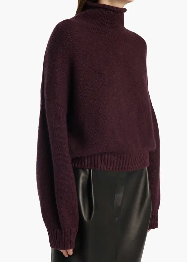 Khaite Juniper Cashmere Pullover - Plum