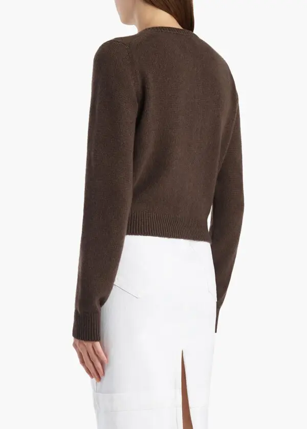 Khaite Everheart Cashmere Cardigan - Coffee