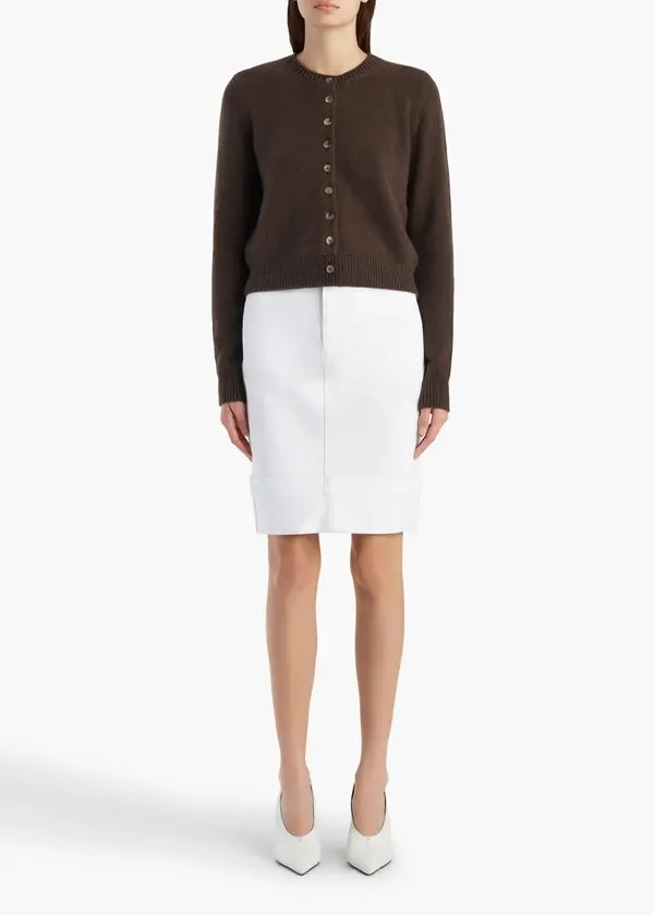 Khaite Everheart Cashmere Cardigan - Coffee