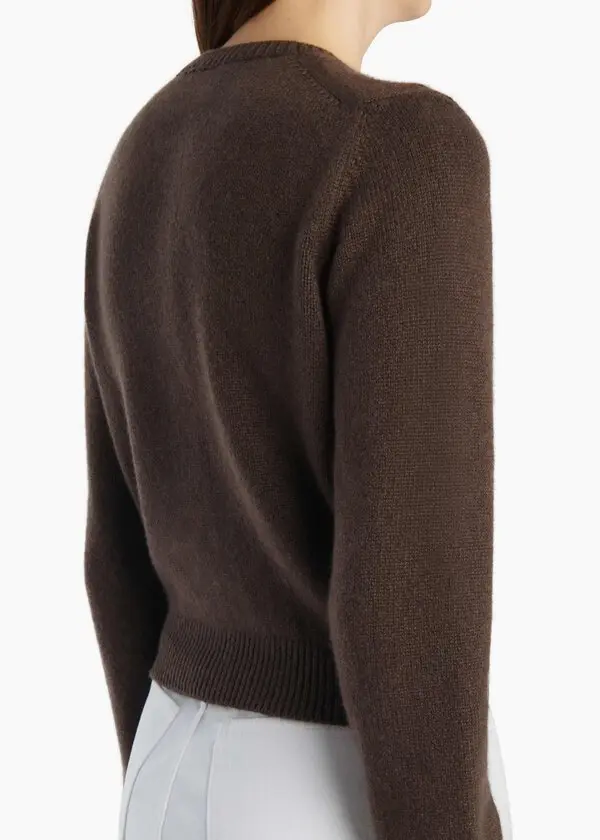 Khaite Everheart Cashmere Cardigan - Coffee