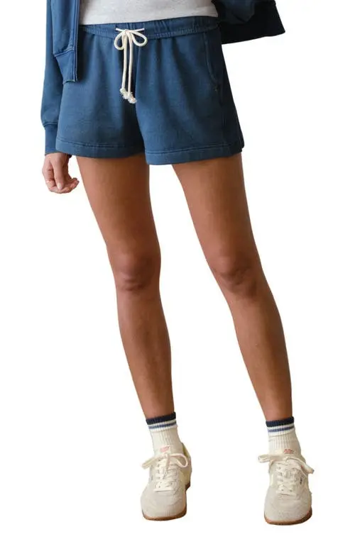 Marine Layer Cloud 9 Fleece Drawstring Shorts - Indigo