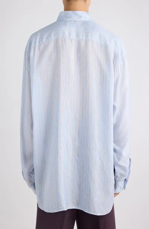Dries Van Noten Croom Stripe Cupro Button-up Shirt