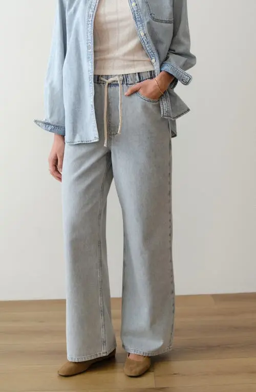Marine Layer Wide Leg Drawstring Jeans