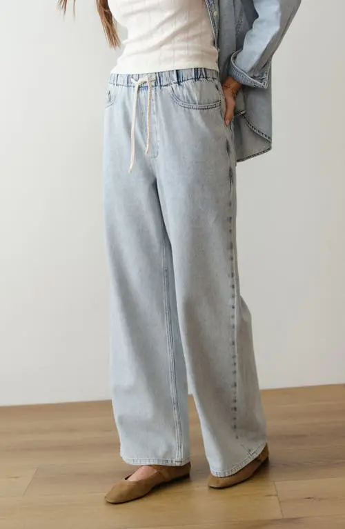 Marine Layer Wide Leg Drawstring Jeans