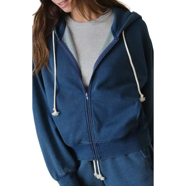 Marine Layer Cloud 9 Fleece Zip Hoodie - Indigo