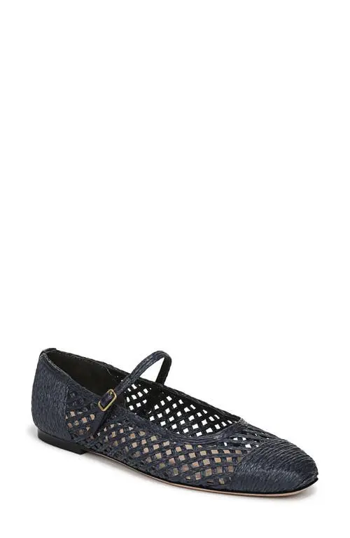 Veronica Beard Ellie Woven Ballet Flat - Navy