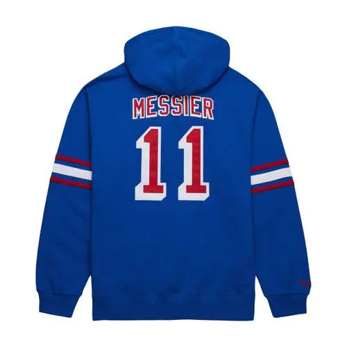 Mitchell & Ness Mark Messier New York Rangers Name & Number Premium Pullover Hoodie