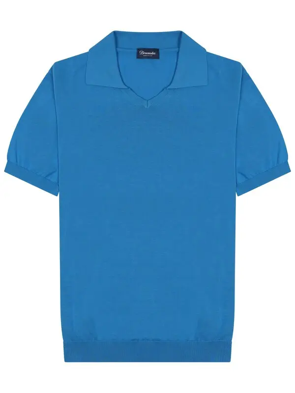 DRUMOHR Cotton Polo - Azure