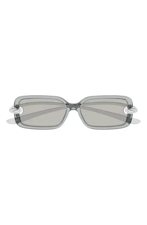 Bottega Veneta 56mm Rectangular Sunglasses - Grey