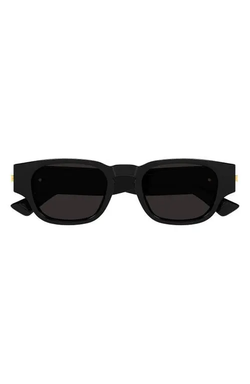 Bottega Veneta 51mm Oval Sunglasses - Black