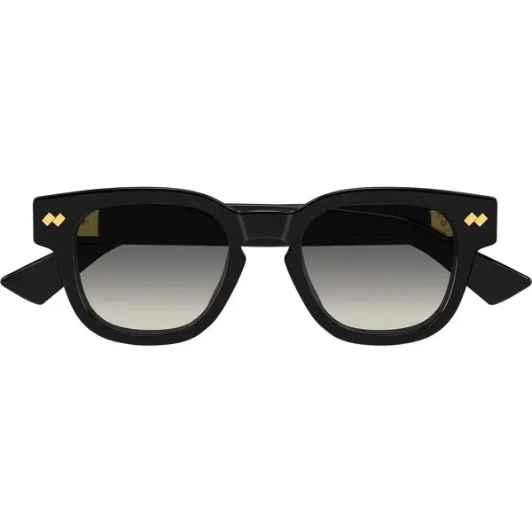 Bottega Veneta 48mm Round Frame Sunglasses - Black