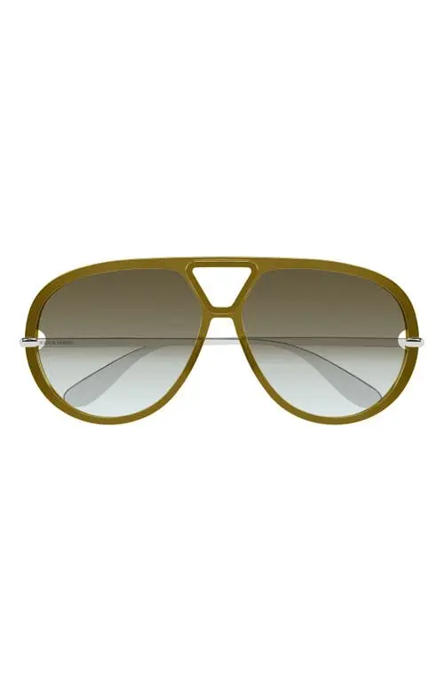 Bottega Veneta Oversized Gradient Pilot Sunglasses - Brown