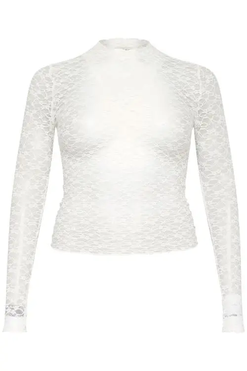 KAFFE Kajolia Long Sleeve Lace T-shirt