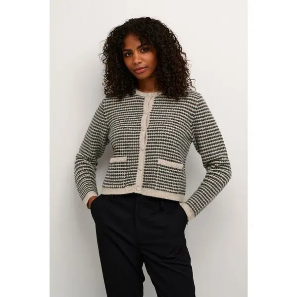 KAFFE Kaellery Button Round Neck Cardigan