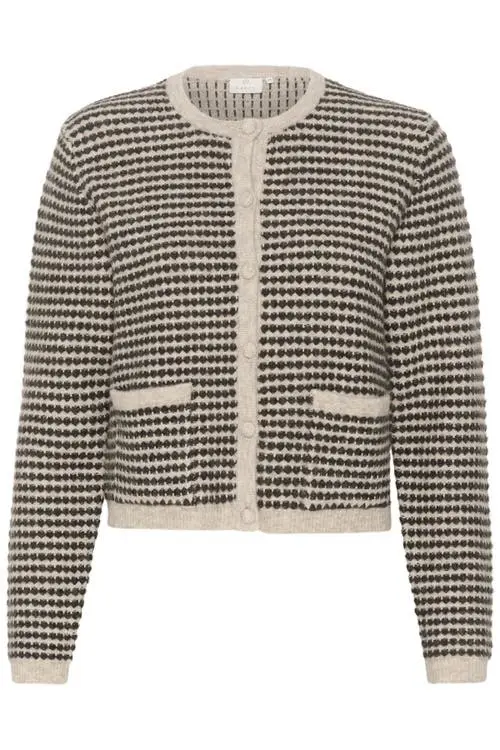 KAFFE Kaellery Button Round Neck Cardigan