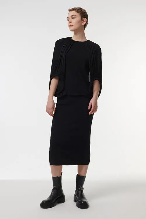 LEEM Knitted Fitted Pencil Skirt
