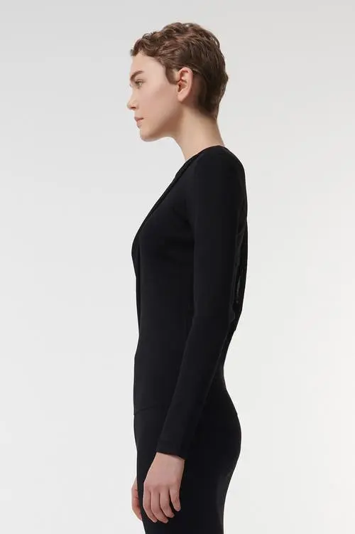LEEM Knitted Top With Scarf Detail
