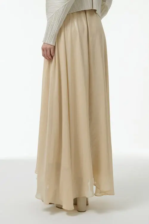 LEEM Asymmetric Skirt With Elasticated Waistband