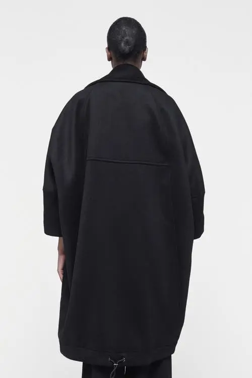 LEEM Boxy Wool-blend Biker Coat