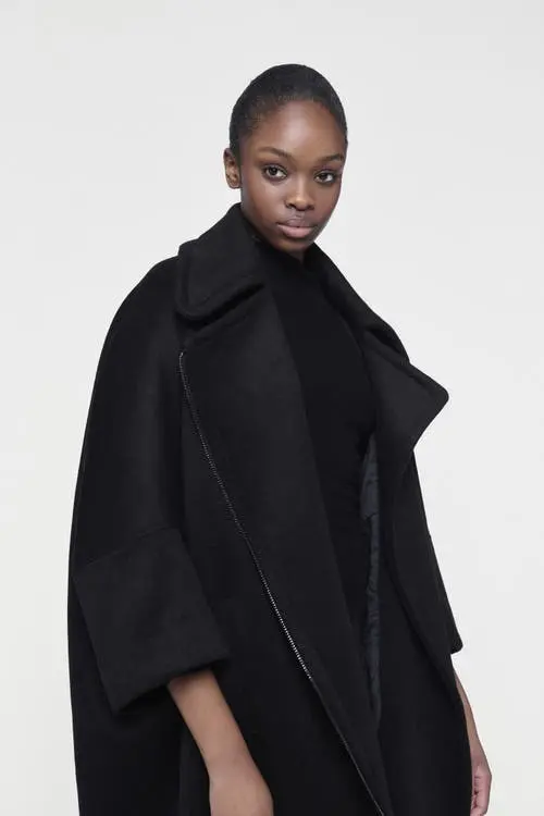 LEEM Boxy Wool-blend Biker Coat