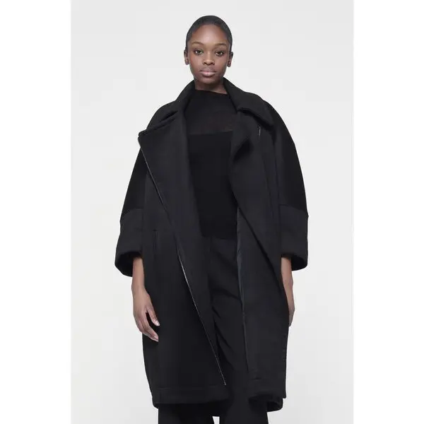 LEEM Boxy Wool-blend Biker Coat
