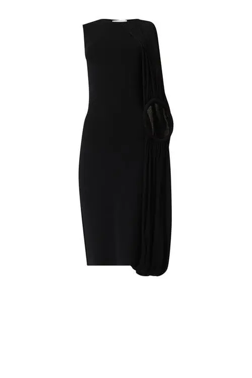 LEEM Asymmetric Shoulder Knit Dress