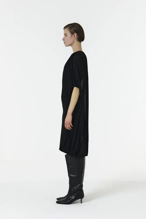 LEEM Asymmetric Shoulder Knit Dress
