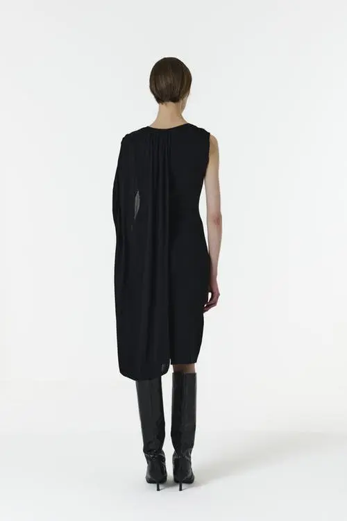 LEEM Asymmetric Shoulder Knit Dress