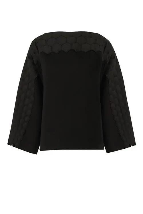 LEEM Quilted Embroidered Top