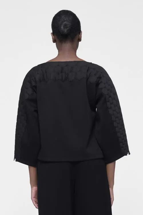 LEEM Quilted Embroidered Top