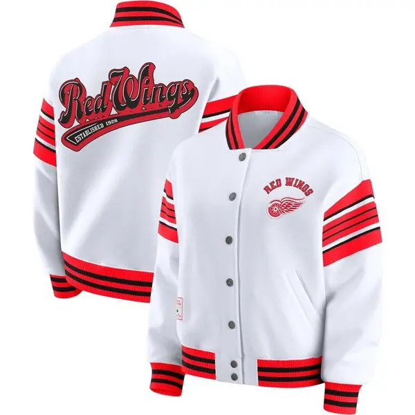 WEAR BY ERIN ANDREWS Detroit Wings Full-snap Fleece Sweatshirt Jacket - Red