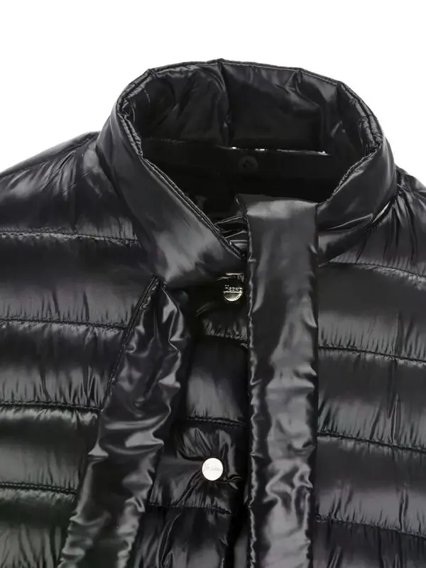 Herno Padded Coat With Neck-tie Detail - Black