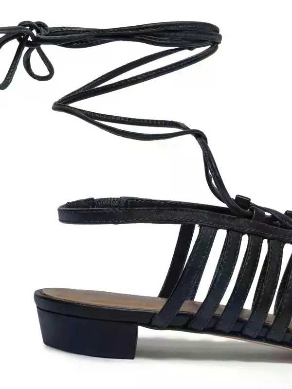 Bernardo Geneva Strappy Tie Sandals - Black