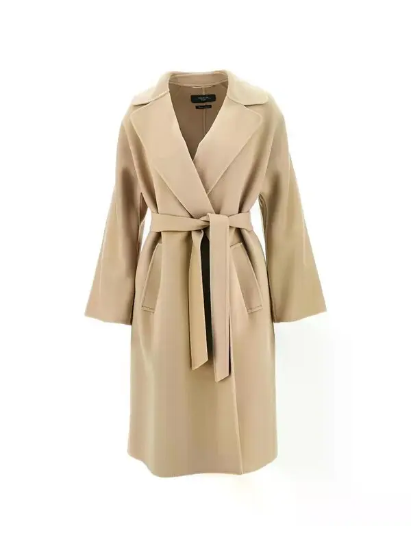 Max Mara Belted Wool Coat - Neutrals