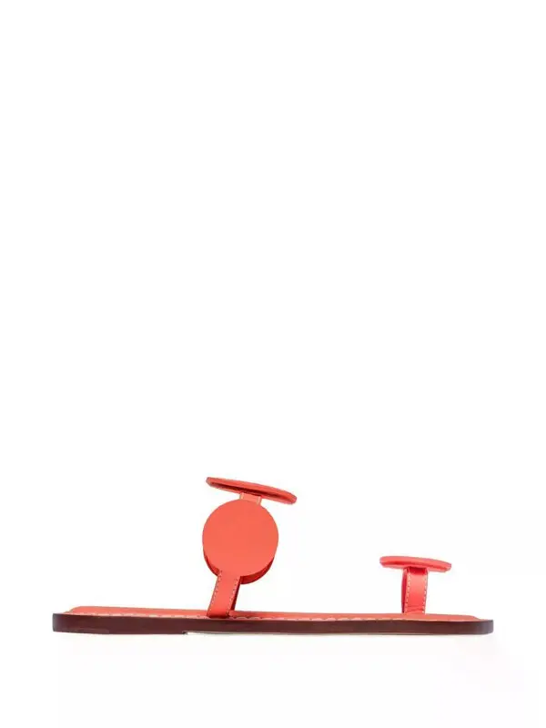 Bernardo Circle-detail Sandals - Orange