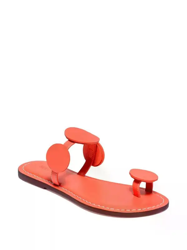 Bernardo Circle-detail Sandals - Orange