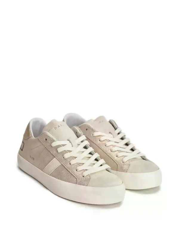 D.a.t.e. Hill Low Glitter Panel Sneakers - Neutrals
