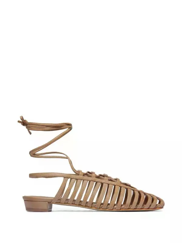 Bernardo Geneva Tie Lace-up Sandals - Neutrals