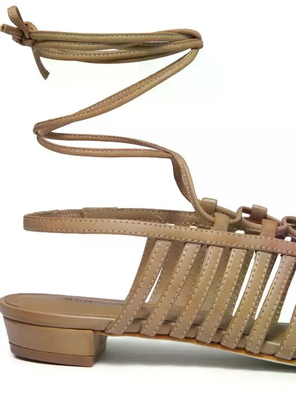 Bernardo Geneva Tie Lace-up Sandals - Neutrals