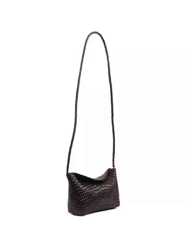 Dragon Diffusion Corsina Diagonal Weave Shoulder Bag - Brown