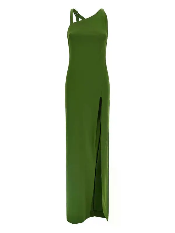 Attico Asymmetric Strap Maxi Dress