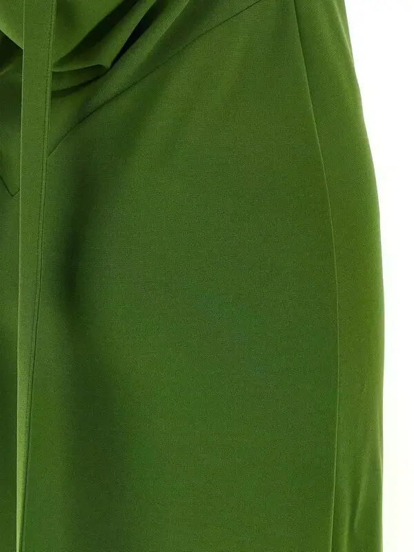 Attico Asymmetric Strap Maxi Dress
