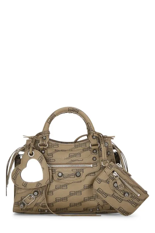 Balenciaga Coated Neo Cagole Shoulder Bag - Brown