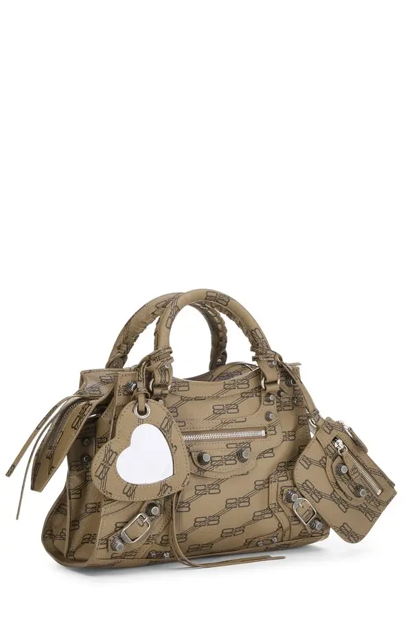 Balenciaga Coated Neo Cagole Shoulder Bag - Brown